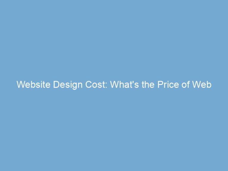 Website Design Cost: What's the Price of Web Design? - Live Ajans